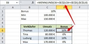 Excel UND/ODER – Mehrere Bedingungen für die WENN Funktion