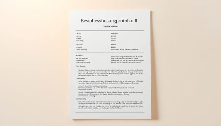 Protokoll Excel Vorlage kostenlos downloaden