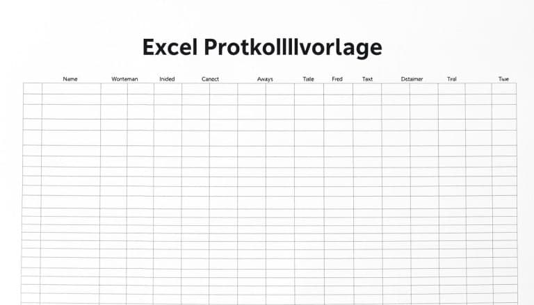 Besprechungsprotokoll Excel Vorlage kostenlos downloaden